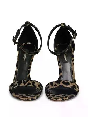 Dolce & Gabbana Leopard Print Stiletto Sandals