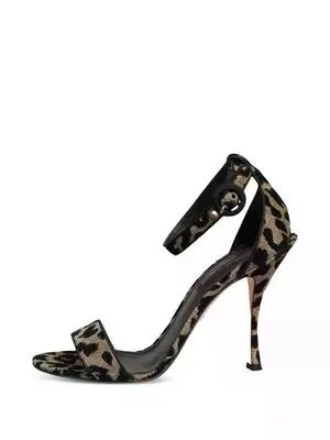 Dolce & Gabbana Leopard Print Stiletto Sandals