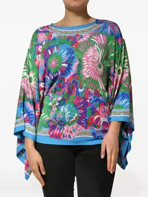 Dolce & Gabbana Floral Print Silk Top