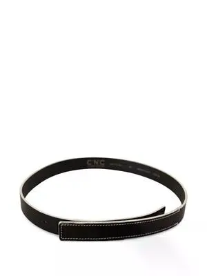 Costume National Contrast Stitch Leather Belt