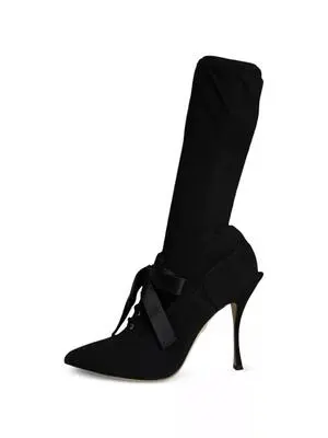Dolce & Gabbana Sock Lace-up Heeled Boots