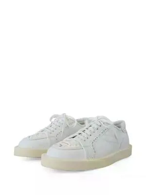 Dolce & Gabbana Perforated Leather Lace-up Sneakers
