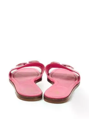 Valentino Garavani Vlogo Signature Leather Slide Sandals