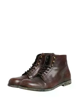 Dolce & Gabbana Leather Lace-up Ankle Boots