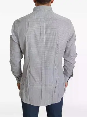Dolce & Gabbana Gold Gingham-check Shirt