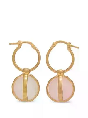 JIL SANDER Rose Quartz Pendant Earrings - Pink