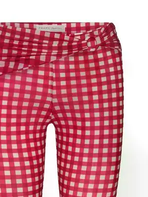 FRAME Casino Capri Gingham Cropped Trousers