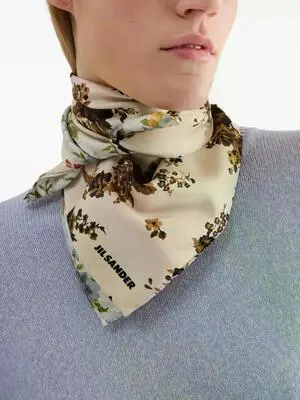JIL SANDER Printed Silk Foulard - Pink