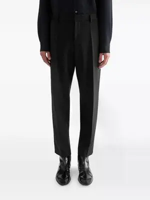 JIL SANDER Canvas Tapered Cropped-leg Trousers