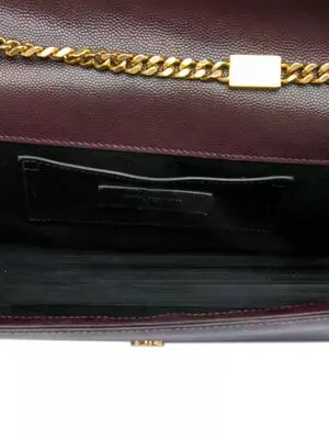 Saint Laurent Medium Grain De Poudre Monogram Kate Crossbody Bag - Red