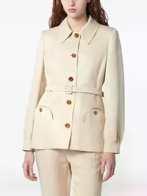 BLAZÉ MILANO Single-breasted Blazer With Waist Belt