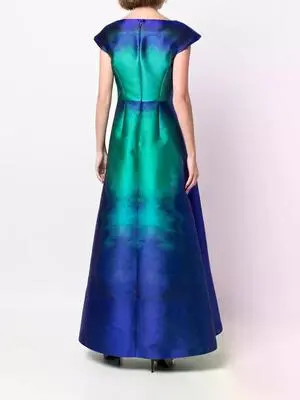 Alberta Ferretti Butterfly Print A-line Gown