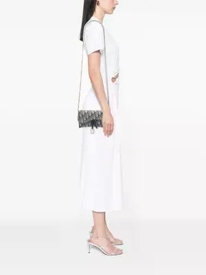 Dior Oblique Canvas Saddle Wallet On Chain Crossbody Bag - Blue