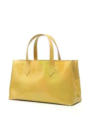 LOUIS VUITTON Monogram Vernis Wilshire Pm Handbag - Yellow