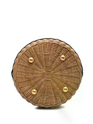 Dior Woven Rattan Bucket Bag - Brown