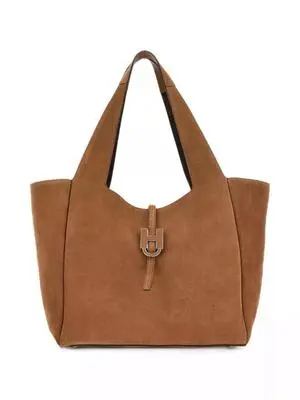 Hogan Suede Shopping Bag With H Pendant