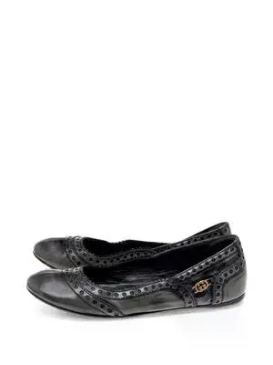 Gucci Brogue Logo-accent Ballet Flats