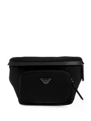 Emporio Armani Logo Plaque Belt Bag - Black
