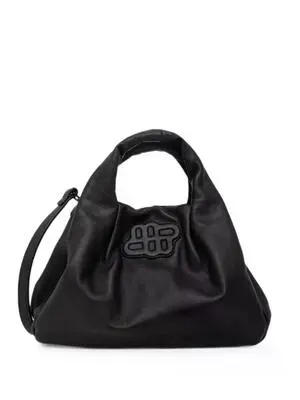 Munthe Ruched Logo Patch Tote Bag