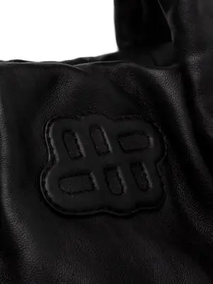 Munthe Ruched Logo Patch Tote Bag