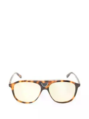 Chimi Tortoiseshell-effect Pilot-frame Sunglasses - Brown