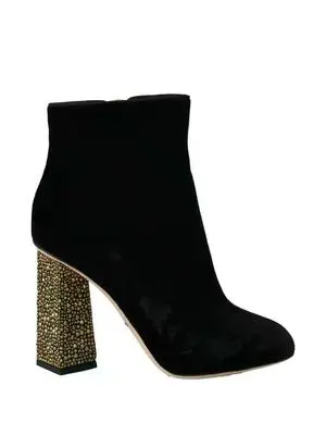 Dolce & Gabbana Velvet Studded Ankle Boots