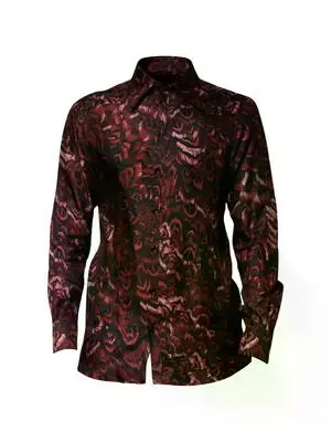 Dolce & Gabbana Feather-print Long-sleeved Shirt