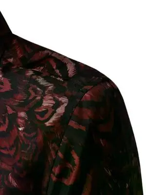 Dolce & Gabbana Feather-print Long-sleeved Shirt