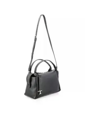 TOD'S T-pendant Pebble-leather Handbag - Black