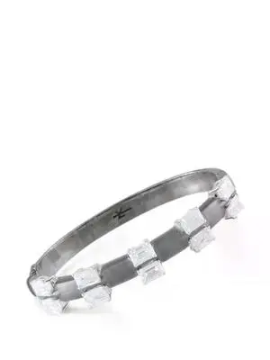 Nikos Koulis Diamond-embellished Bangle - Black