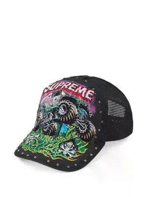 Supreme X Monster Jam Grave Digger Trucker Cap - Black