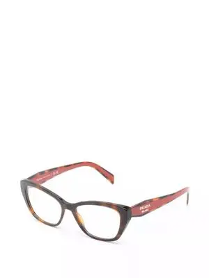 Prada Tortoiseshell-effect Cat Eye Glasses - Brown