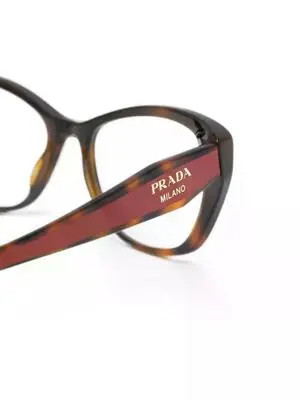 Prada Tortoiseshell-effect Cat Eye Glasses - Brown