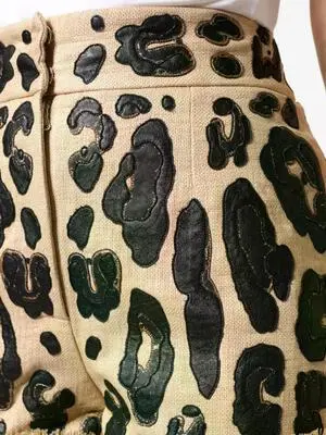 Dolce & Gabbana High-waisted Leopard Print Shorts With Frayed Hem