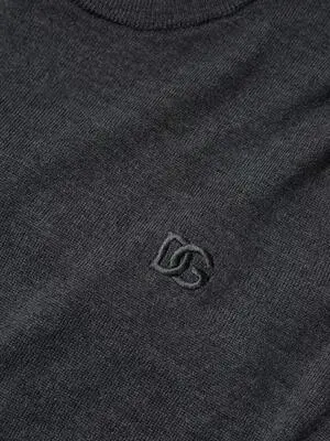 Dolce & Gabbana Logo Embroidered Wool Sweater