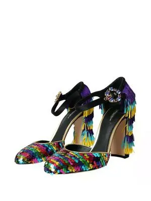 Dolce & Gabbana Sequin Embellished Fringed Pumps