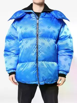 Dolce & Gabbana Quilted Logo Print Jacket
