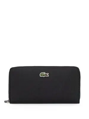 Lacoste Logo-patch Zip-around Wallet - Black