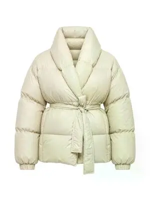 Bacon Dada Wrap-design Puffer Jacket - Neutrals