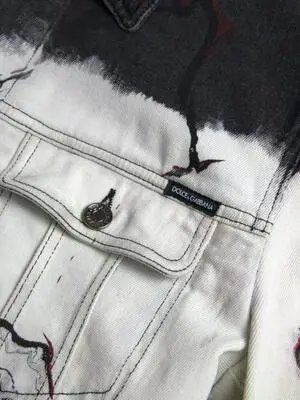 Dolce & Gabbana Marble-print Denim Jacket