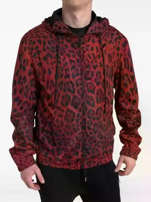 Dolce & Gabbana Leopard Print Hooded Jacket