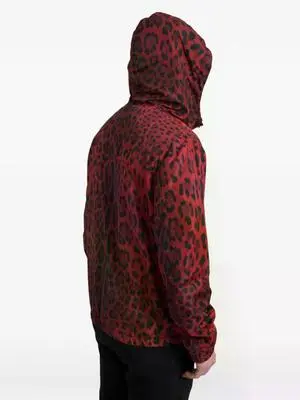Dolce & Gabbana Leopard Print Hooded Jacket