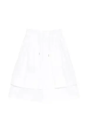 SONGZIO Layered Drawstring Shorts - Neutrals