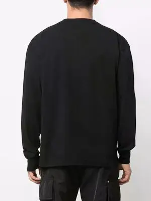 Palm Angels Leaf-print Crew-neck Sweatshirt