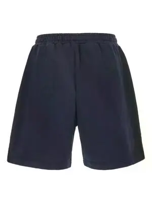 Palm Angels Logo Embroidered Bermuda Shorts - Blue