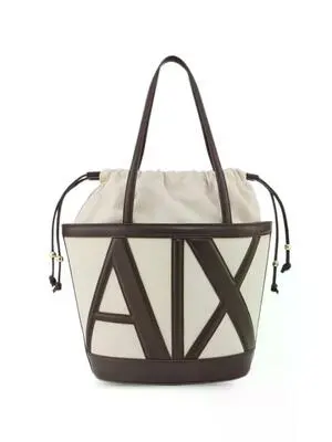 Emporio Armani Embossed Logo Drawstring Bucket Bag