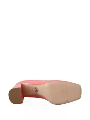 Prada Patent Leather Square Toe Block Heel Pumps