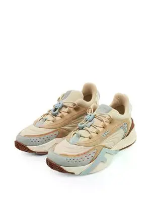Fendi Flow Sneakers With Mesh Panels And Suede Overlays