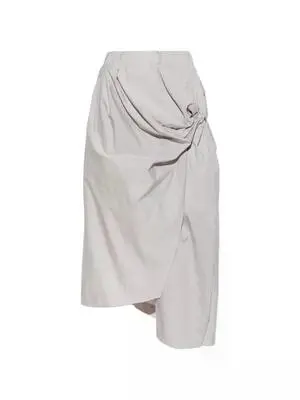 Issey Miyake Asymmetric Draped Midi Skirt