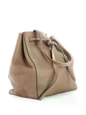 Celine Phantom Tie Cabas Leather Medium Tote Bag - Neutrals